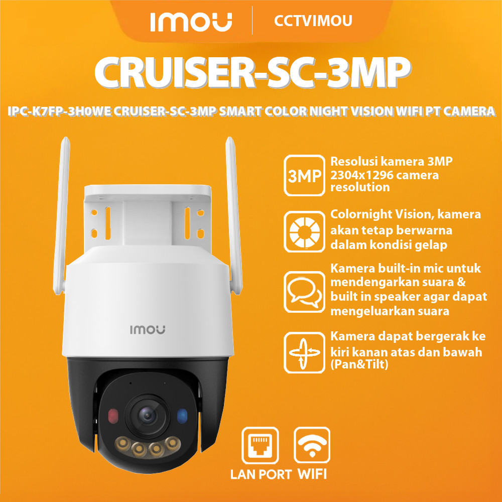 Jual IMOU CRUISER SC 3MP IPC-K7FP-3H0WE CRUISER-SC-3MP SMART COLOR ...