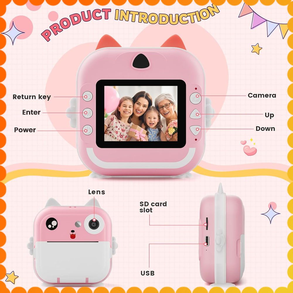 Jual Digital Print Camera Portable Mini Printer Dengan Layar Kamera ...