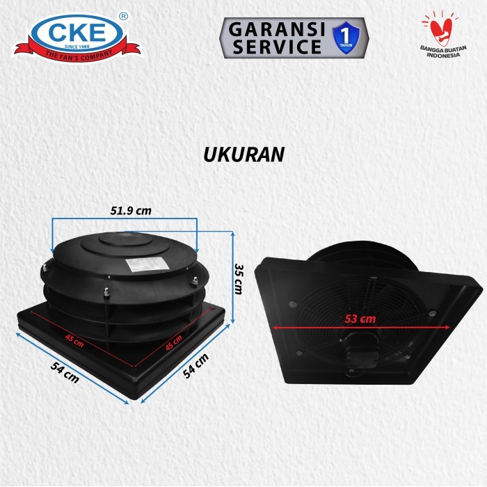 Jual Roof Exhaust Fan Plastic 16 Inch 220V Kipas Blower Exhaust ...