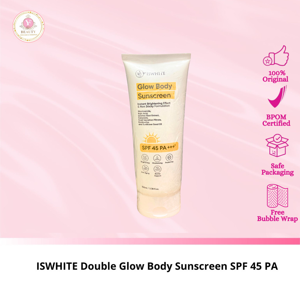 Jual YF BEAUTY ISWHITE Double Glow Body Sunscreen SPF 45 PA ...
