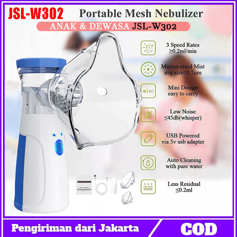 Jual 【siap】JSL-W302 Nebulizer Handheld Inhaler Nebulizer Machine ...