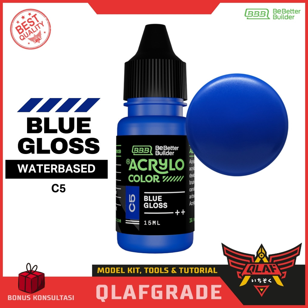 Jual ACRYLO BLUE C5 BIRU Cat ACRYLIC Handbrush Airbrush Gundam Model ...