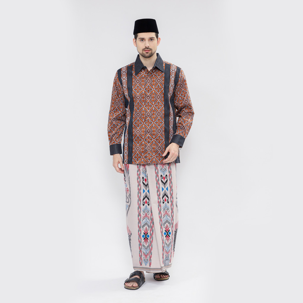 Jual Sarung BHS Infinity Silver Motif V32 EKC Putih Gading | Shopee ...