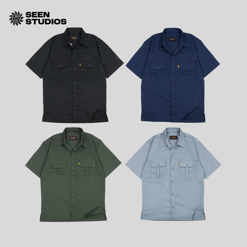 Jual SCHMUCKLOS Workshirt Polos - Kemeja Pria Workshirt Polos | Shopee ...