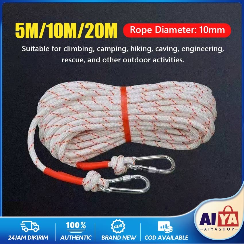 Jual Tali Paracord 10mm Panjat Tebing 5 10 20 Meter Climbing Rope with ...