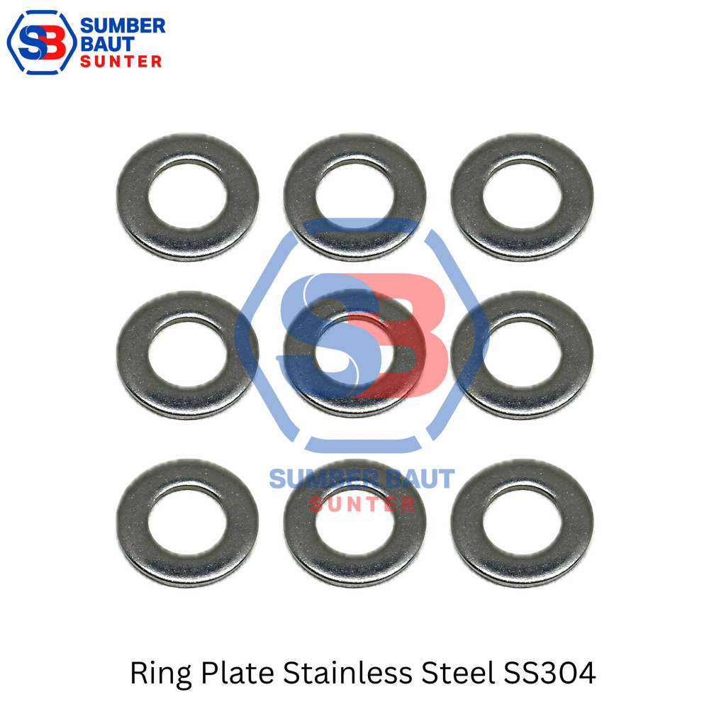 Jual M16 Ring Plat Stainless Steel 304 SS304 WP Washer Plate 16mm ...