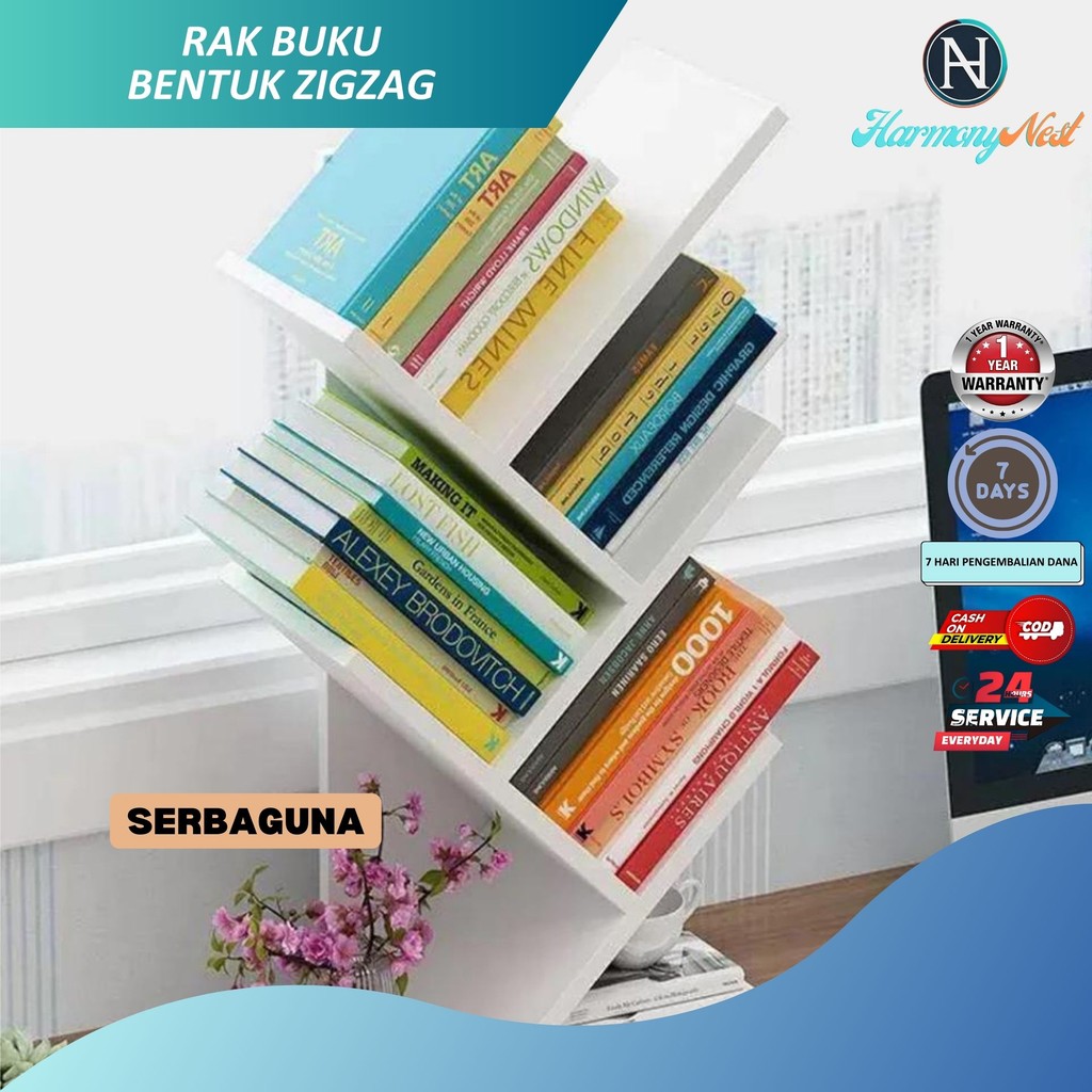 Jual HarmonyNest - Rak Buku Multifungsi Dengan Desain Hemat Ruang Untuk ...