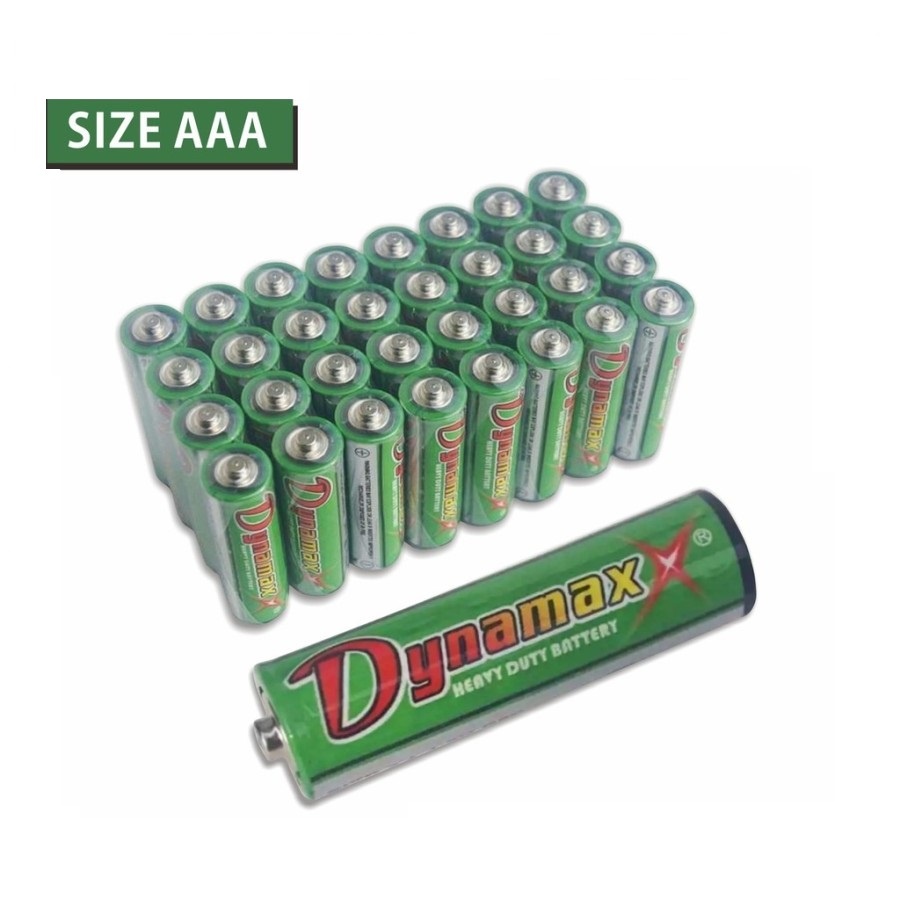 Jual baterai merk dynamax ukuran size AAA battery A3 batre, batery 1.5V ...