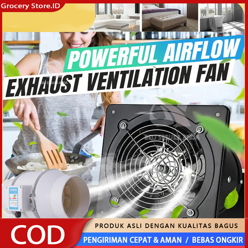 Jual Exhaust Fan Dinding 4 Inch Booster Fan Wall Duct Inch mini Inline ...