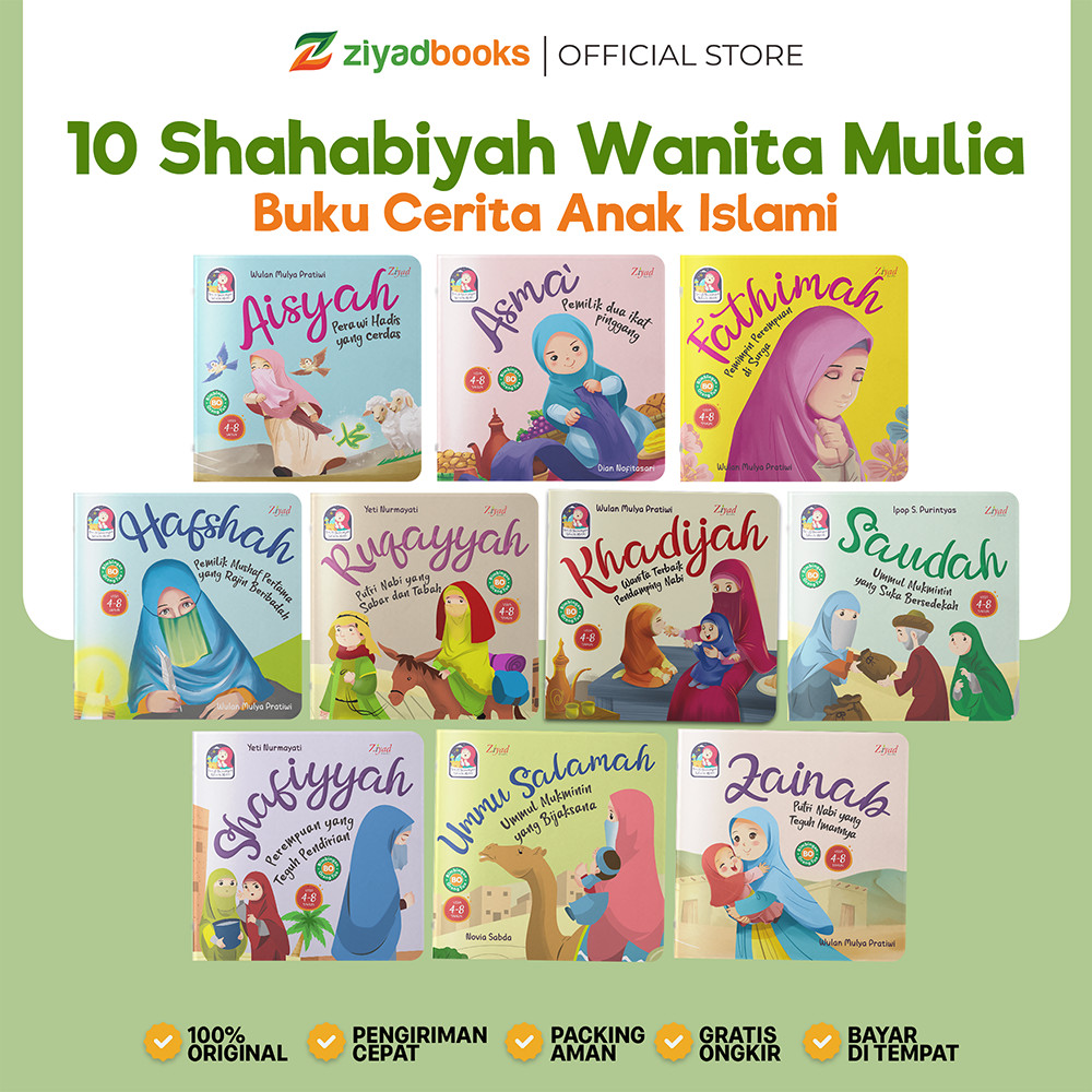 Jual (Isi 10 Buku) Ziyadbooks - Buku Anak - Buku Cerita Anak - 10 Shahabiyah Wanita Mulia ...