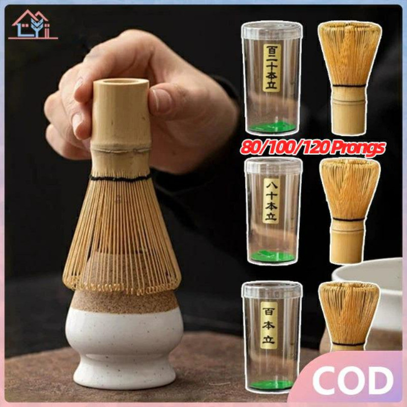 Jual 【COD】80/100/120 Prongs Bamboo Matcha Whisk Kocokan Pengocok Teh ...