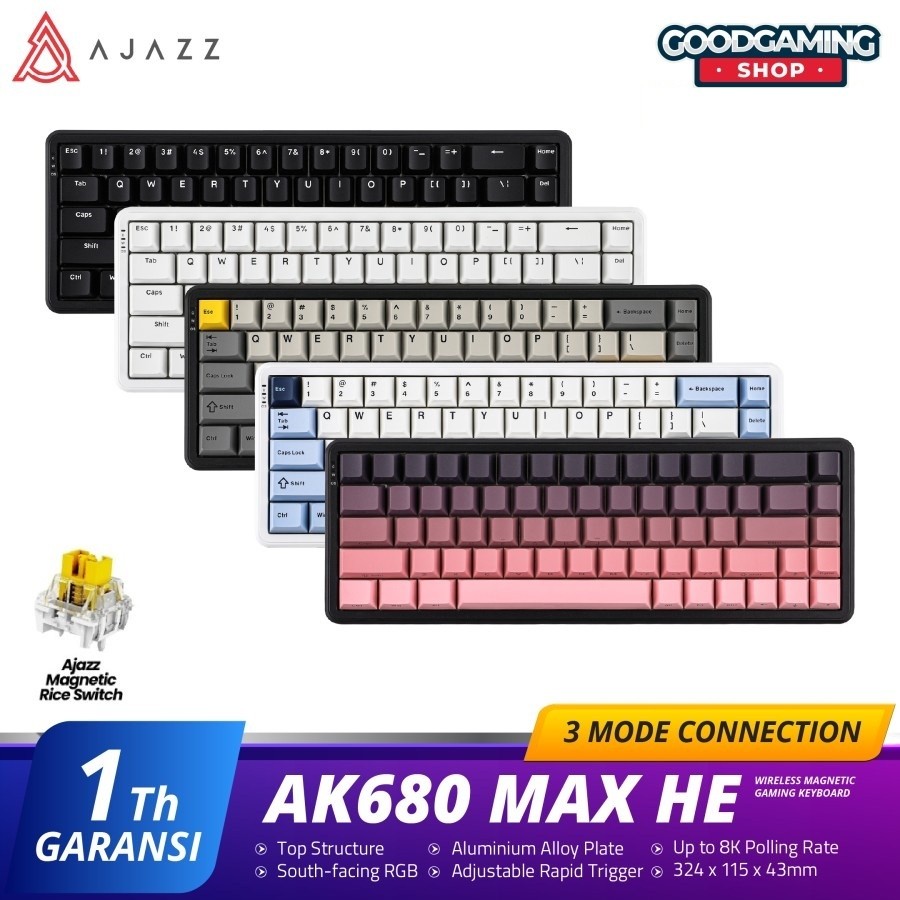 Jual Ajazz AK680 / AK-680 MAX HE Wireless Magnetic Switch Rapid Trigger ...