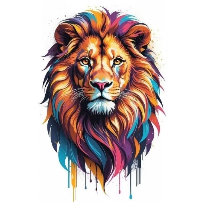 Jual Sticker Kepala Singa Warna Size 15x20 Cm Print Cut | Shopee Indonesia
