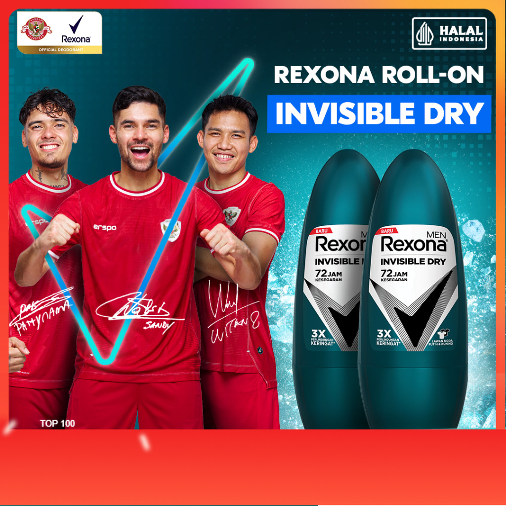 Jual Rexona Roll On Deodorant Antiperspirant Invisible Dry 45 mL x2 | Shopee Indonesia