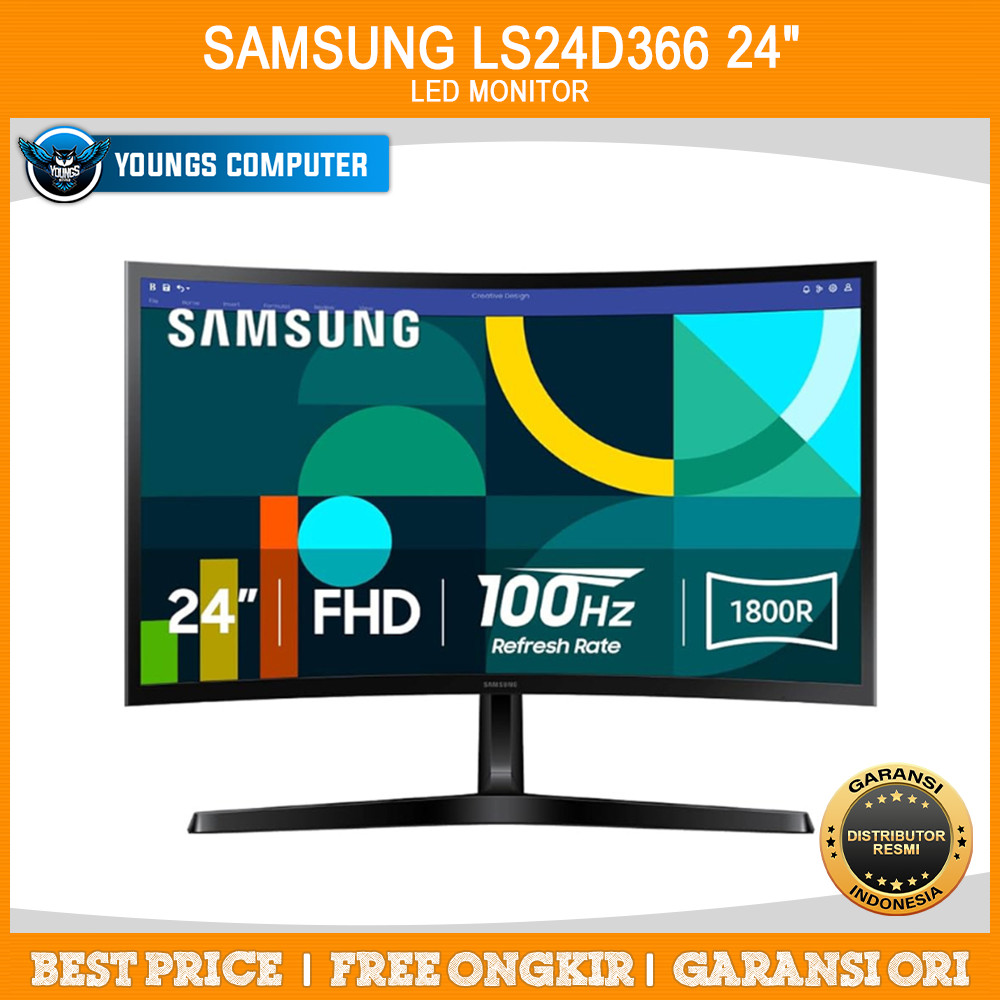 Jual LED Samsung LS24D366 24" CURVE 100hz Monitor | Shopee Indonesia