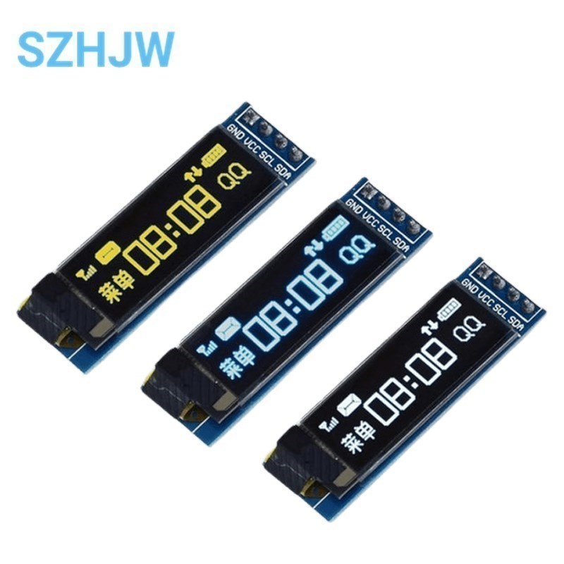 Jual 0.91 Inch 128x32 IIC I2C White / Blue OLED LCD Display DIY Module ...
