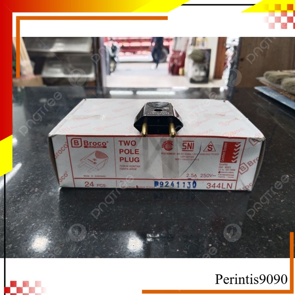 Jual Kontra Stecker Gepeng Broco Hitam Minimalis Tahan Panas | Shopee ...