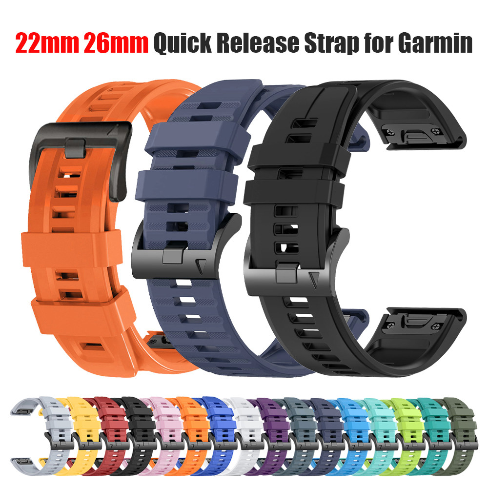 Jual 22mm 26mm QuickFit Silicone Strap for Garmin Forerunner 970 955 ...