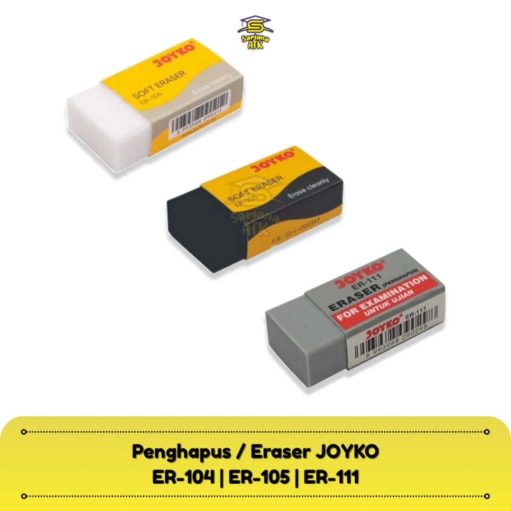 Jual Penghapus / Eraser / Stip Joyko ER-104 / ER-105 / ER-111 | Shopee Indonesia