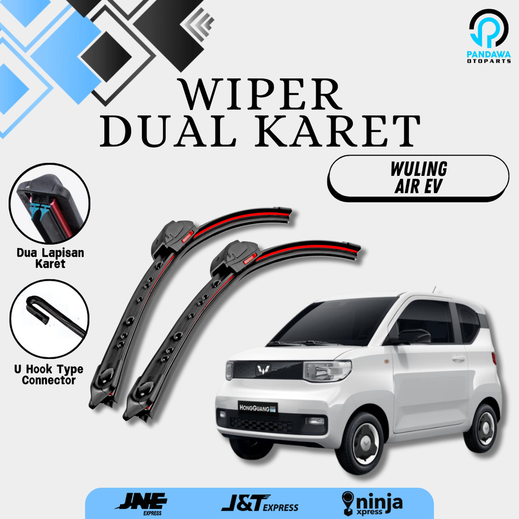 Jual Wiper Mobil Wuling Air EV Wiper Frameless Double Karet / Dual ...