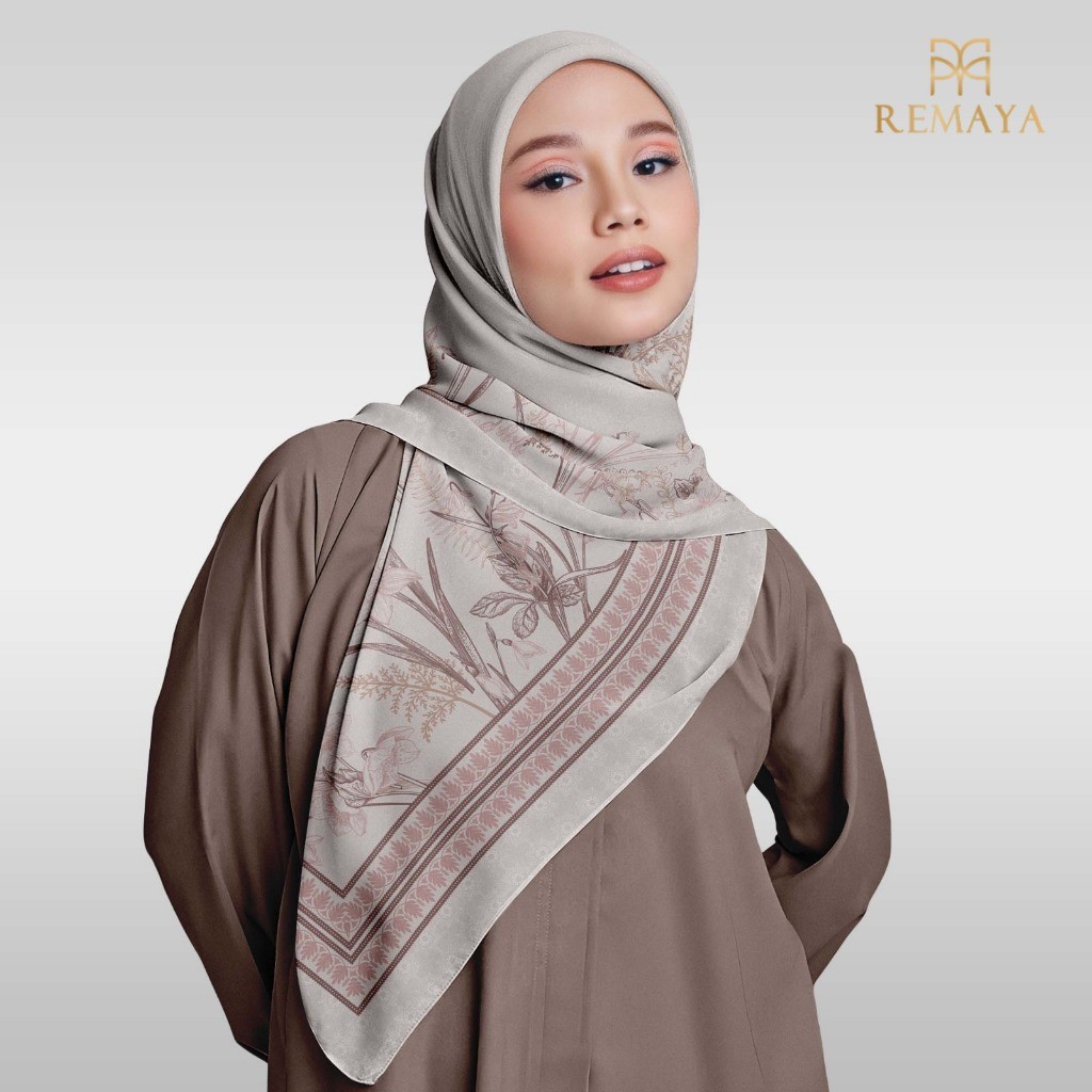 Jual Remaya Chalinda Scarf Hijab Segiempat Voal Jilbab Motif Elegan Premium | Shopee Indonesia