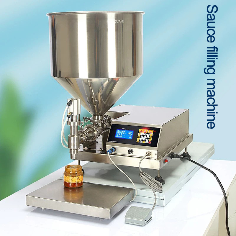 Jual Sauce filling machine liquid weighing mixing hot pot base sesame ...