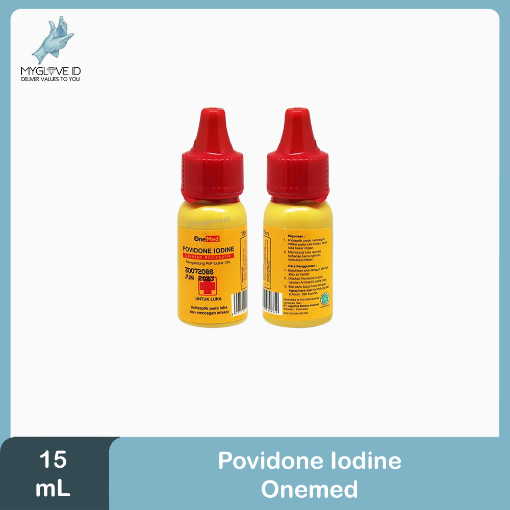 Jual Povidone Iodine / Antiseptik Cair Obat Luka Merah 15 mL Onemed ...