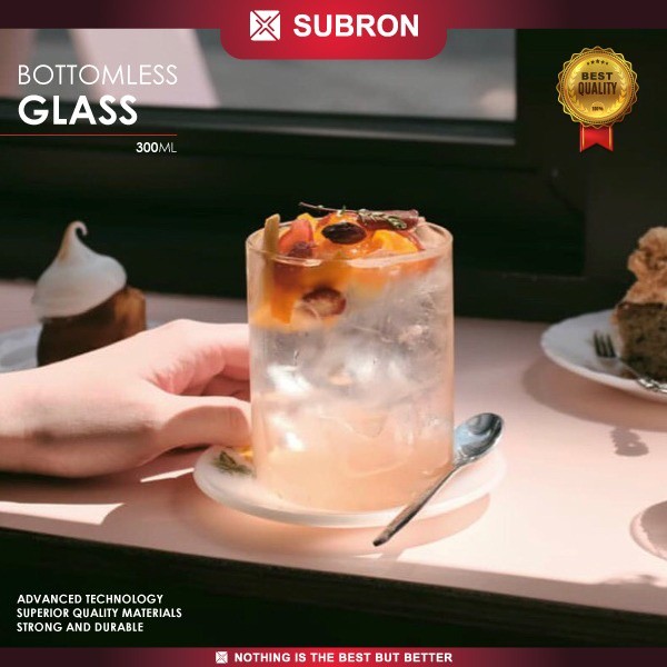 Jual SUBRON Gelas Kaca 300ml Juice Jus Simple Polos Cangkir ...