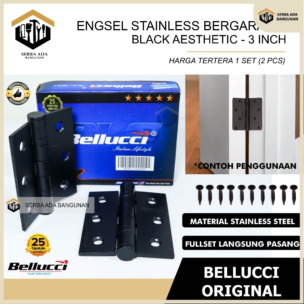 Jual SAB Engsel 3 inc Stainless tebal/ Engsel 3 Inch Stainless Tebal ...