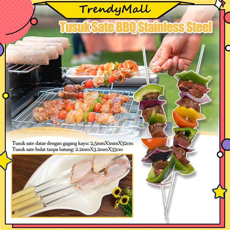 Jual Alat tusuk sate stainless steel / tusukan sate bbq stainless steel ...