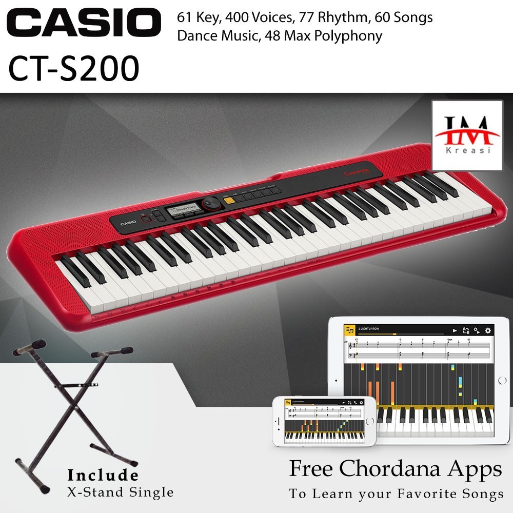 Jual Keyboard Casio CT-S200 - CTS200 With Xstand Garansi Resmi ...
