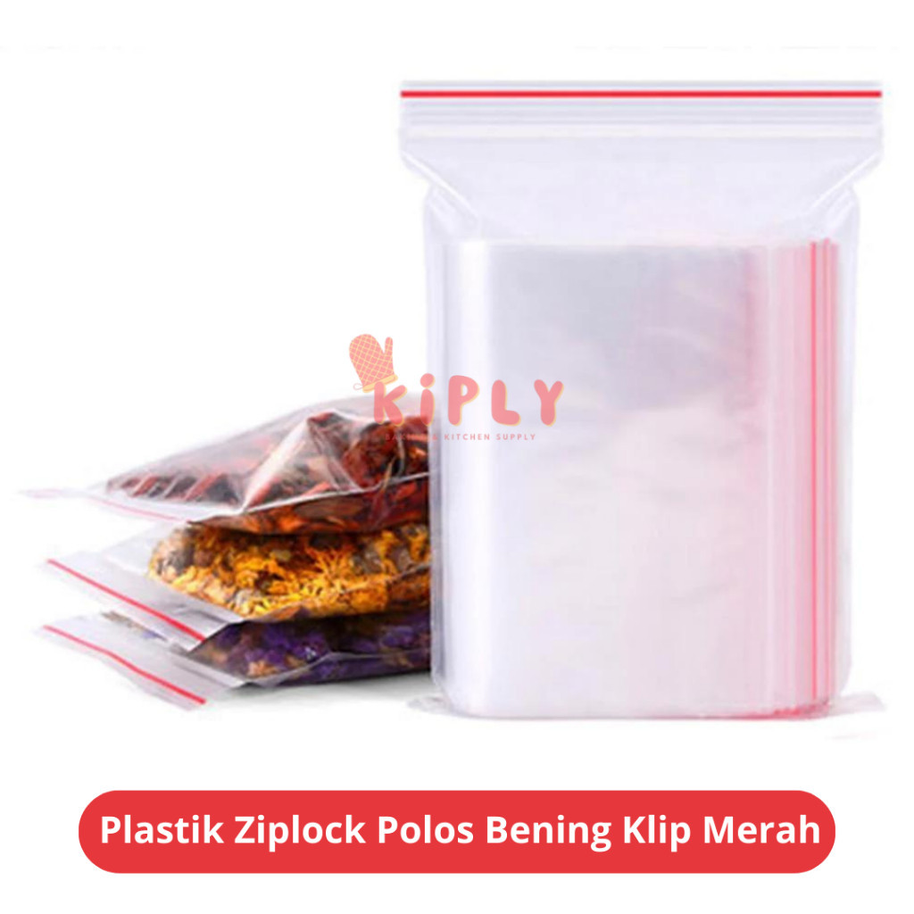 Jual (100 PCS) UKuran Besar Plastik Ziplock Klip Merah/ Plastik Obat ...