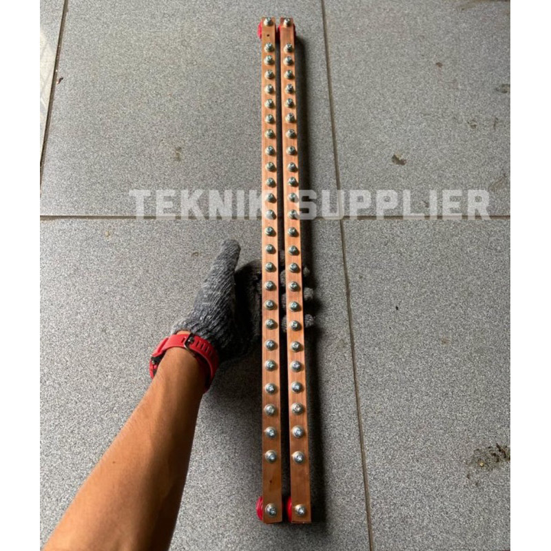 Jual busbar tembaga 3mm x 20mm x 500mm 10baut komplit | Shopee Indonesia