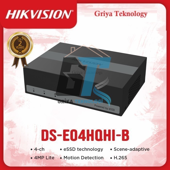 Jual DVR HIKVISION DS-E04HQHI-B TURBO HD eSSD 512GB 4CH 4 CHANNEL - Griya Teknologi | Shopee ...