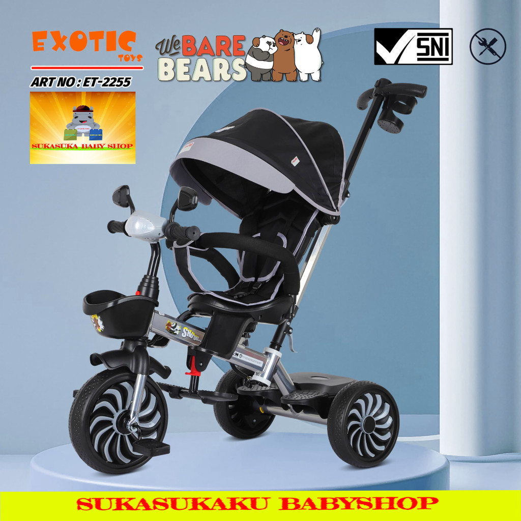 Jual Sepeda Anak Roda 3 Tiga Exotic ET 2255 Tricycle Bisa Kursi putar Atur Posisi Sandaran WE ...