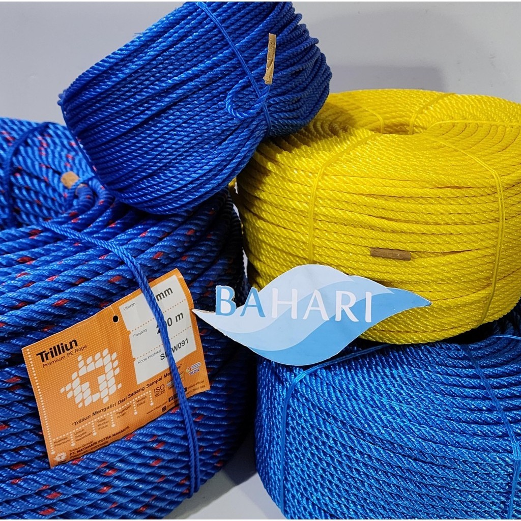 Jual Tali Trilliun Tampar/PE 8mm, 9mm, 10mm, 12mm Rol Panjang 200Meter - Kuat dan Tahan Lama ...