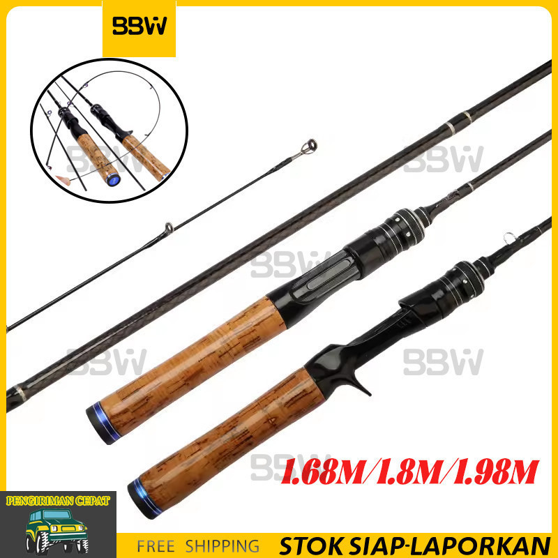 Jual Joran UL carbon 1.8M/joran 198cm lentur 2-6Lbs carbon padat/Joran ...