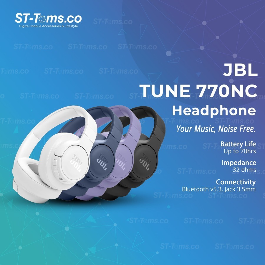 Jual JBL TUNE 770NC 770 NC T770NC T770 NC ANC Adaptive Noise Cancelling ...