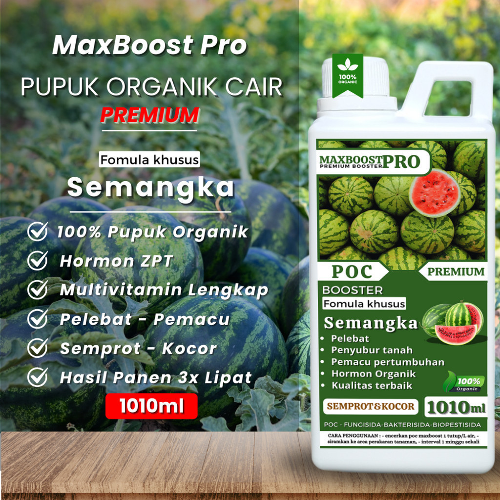 Jual terlaris Pupuk Organik Cair Tanaman Semangka, 1010ml Booster Cair SEMANGKA Poc Kompos ...