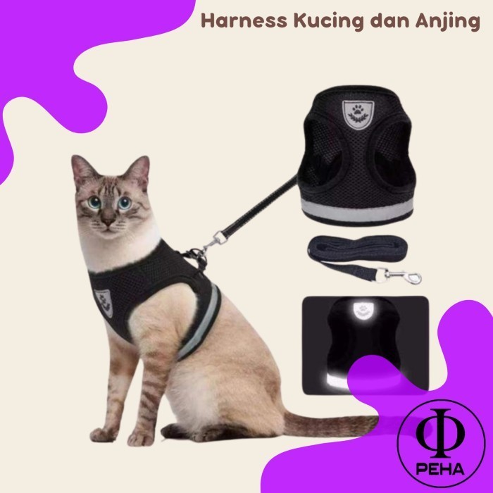 Jual Tali Harness Kucing Anjing Tali Anjing Harness Cat Rompi Kucing ...