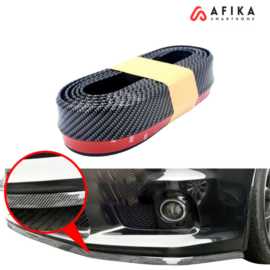 Jual Stiker Carbon Fiber Anti Collision Strip Bumper Mobil 2.5M ...