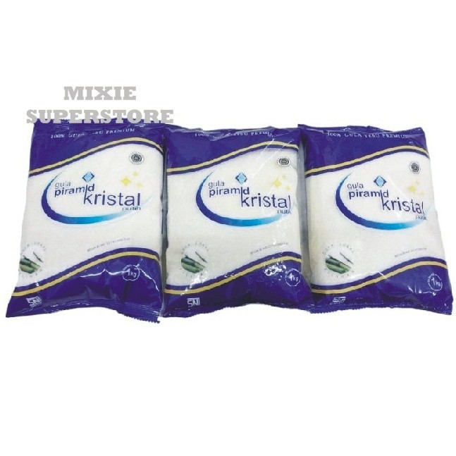 Jual Gula Pasir Kristal Putih Piramid Kemasan 1 kg | Shopee Indonesia