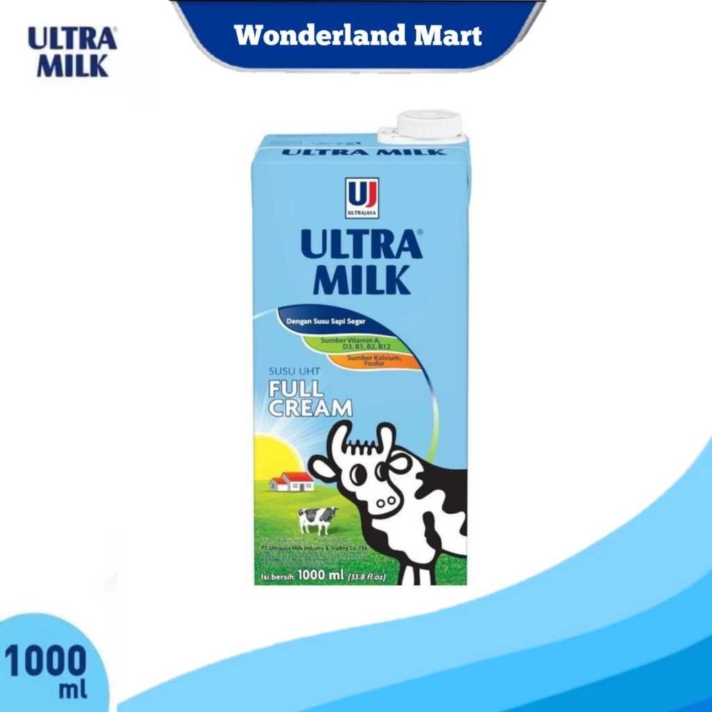 Jual ULTRA MILK Susu UHT Full Cream 1 L 1000ml Susu Putih | Shopee ...