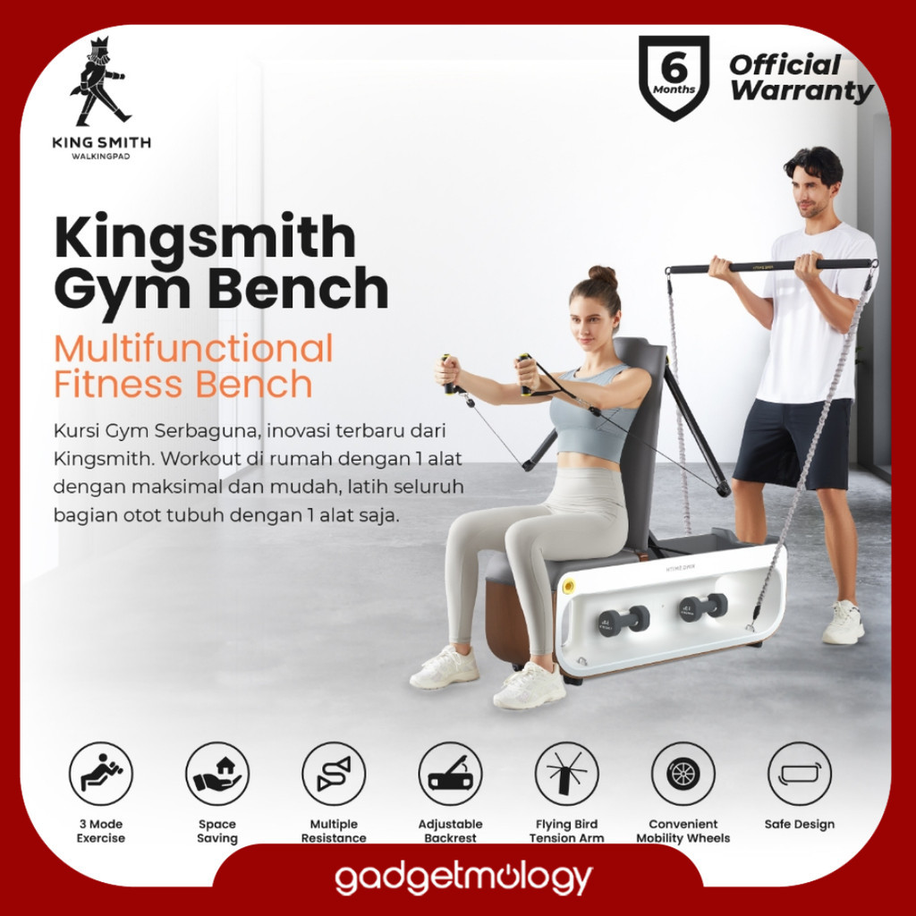 Jual KINGSMITH Multifunctional Gym Bench Kursi Fitness Multifungsi All In One - FBB1 | Shopee ...