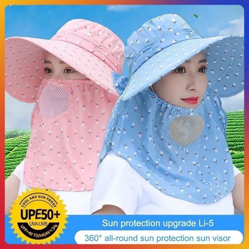 Jual Topi matahari lipat lebar pelindung UV wanita/topi kerudung ...