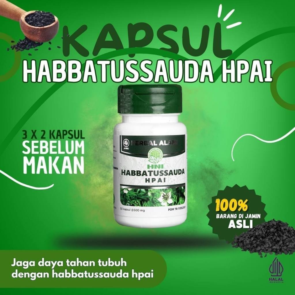 Jual TERMURAH HABBATUSSAUDA HNI HPAI MEMELIHARA DAYA TAHAN TUBUH 50GR ...