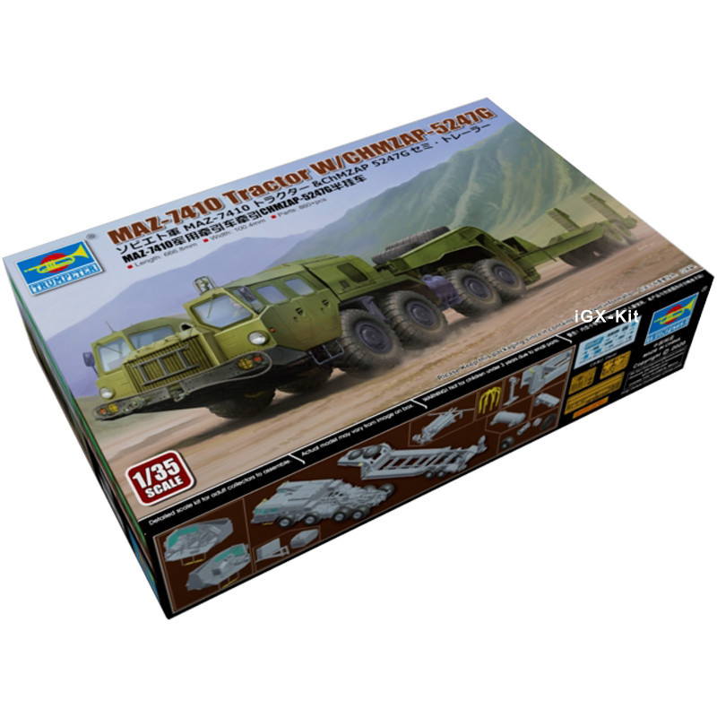 Jual Trumpeter 01056 1/35 MAZ-7410 Tractor W/ CHMZAP-5247G Semi Trailer ...