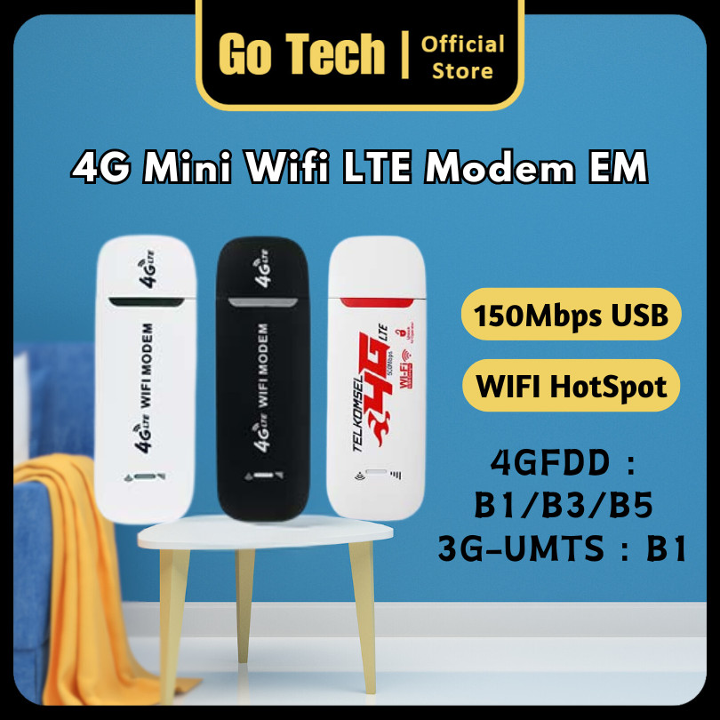 Jual Go Tech - Modem WIFI 4G Support All Operator SIM card 150 Mbps 500 ...