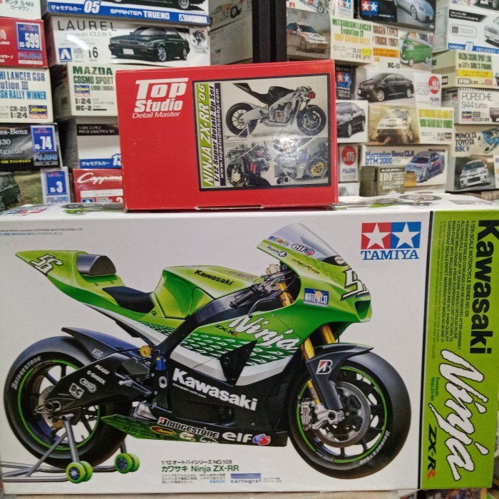 Jual Tamiya Kawasaki Ninja ZX-RR With Top Studio Detail Up set | Shopee Indonesia
