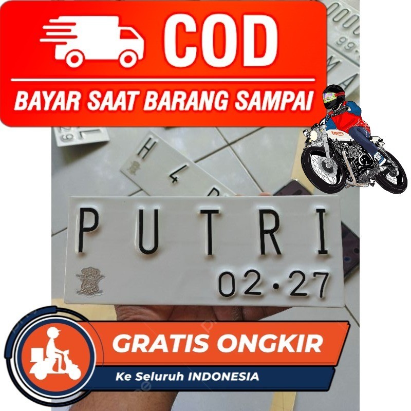 Jual Plat nomor custom harga satuan (1pcs) | Shopee Indonesia